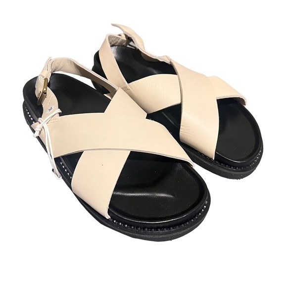 liberte leather | Shoes | New Liberte Leather Capri Sandals In Ivory ...